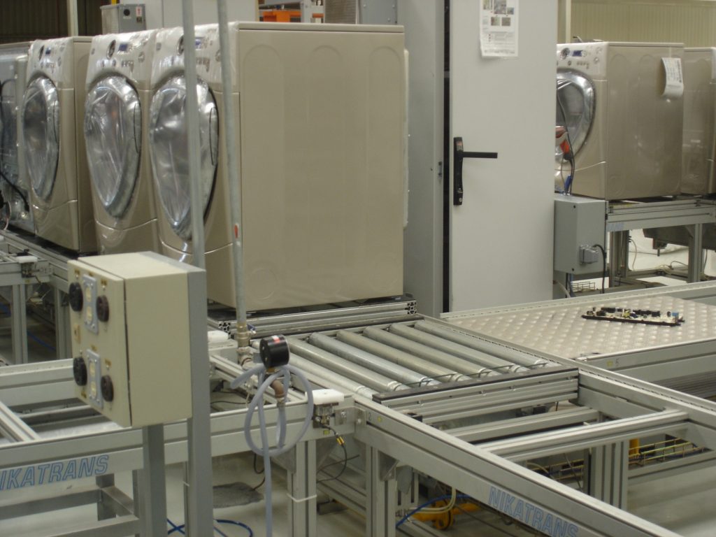 Washing machine assembly line - Nikai Systems